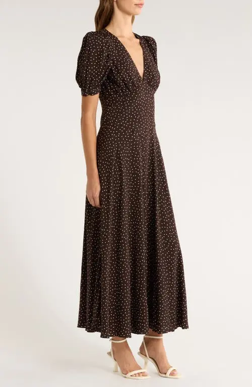 Reformation Naira Puff Sleeve Maxi Dress - Colette Dot | Editorialist